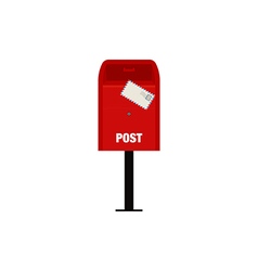 Red mail post box isolated Royalty Free Vector Image