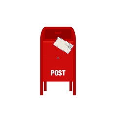 Red mail post box isolated Royalty Free Vector Image