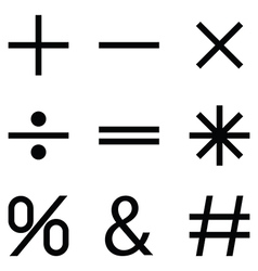 Mathematical symbols Royalty Free Vector Image
