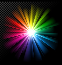 Bright multicolor rays Royalty Free Vector Image