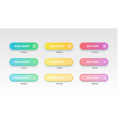 Gradient buttons rectangular next page button Vector Image