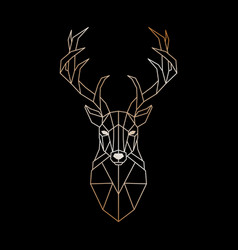 Polygon christmas deer set Royalty Free Vector Image