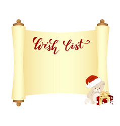 Template wish list Royalty Free Vector Image - VectorStock