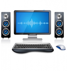 Computer workstation Royalty Free Vector Image