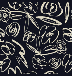 Seamless hand drawn floral pattern Royalty Free Vector Image