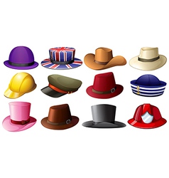 Different kind of hats Royalty Free Vector Image