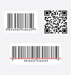 Bar code set universal product scan code Vector Image