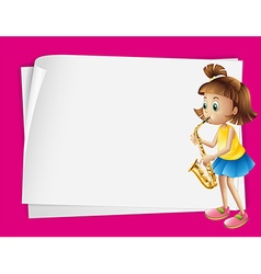 Border template with musical instruments Vector Image