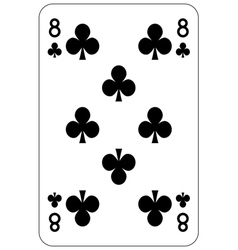 Poker playing card 2 club Royalty Free Vector Image