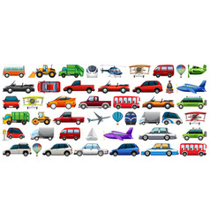 Set of transport objects Royalty Free Vector Image