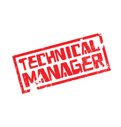 Technical manager rubber stamp Royalty Free Vector Image