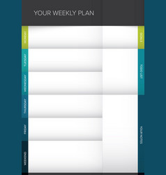 Weekly habit tracker template Royalty Free Vector Image