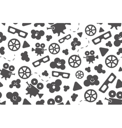 Cinema movie line seamless pattern Royalty Free Vector Image