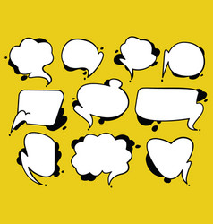 Cartoon bubbles set comic style speech bubbles Vector Image