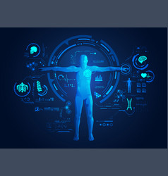 Skeleton scan Royalty Free Vector Image - VectorStock