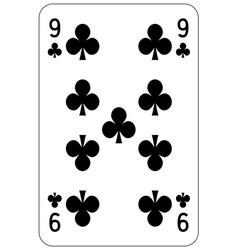Poker playing card 2 club Royalty Free Vector Image