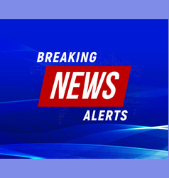 News alerts breaking logo tv design element Vector Image