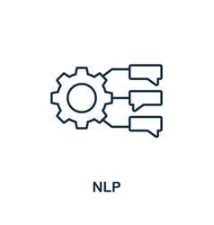Nlp icon simple flat element from crm collection Vector Image
