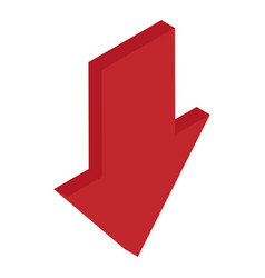 Red and green isometric arrows growth and decay Vector Image