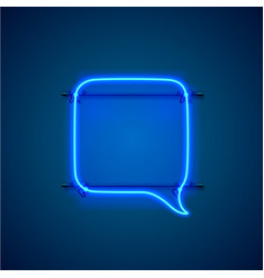 Neon frame sign in the shape of a chat Royalty Free Vector
