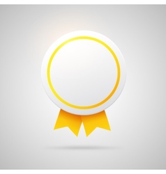 Golden medal sticker gold metal badge Royalty Free Vector