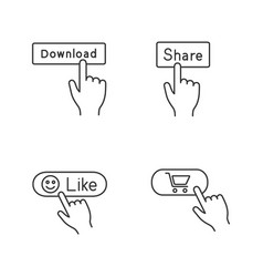 App buttons linear icons set Royalty Free Vector Image