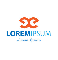 Double e logo design Royalty Free Vector Image