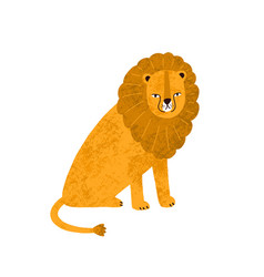 African animal cute funny lion icon isolated on Vector Image