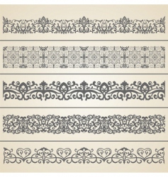 Decorative borders set Royalty Free Vector Image