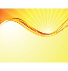 Sun on yellow background Royalty Free Vector Image