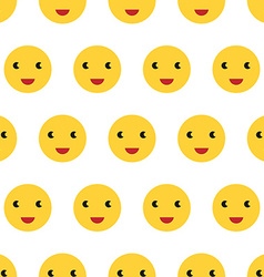 Seamless cartoon smiley faces characters pattern Vector Image