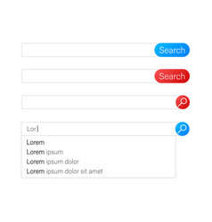 Search bar horizontal linear border with text Vector Image