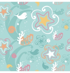 Sea seamless pattern Royalty Free Vector Image