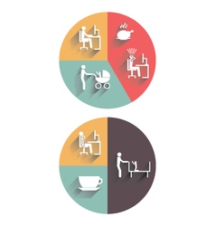 Daily routine Royalty Free Vector Image - VectorStock