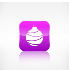 Red transparent glass button Royalty Free Vector Image