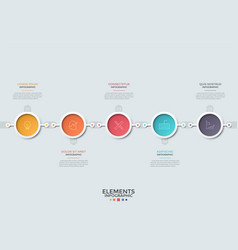 Modern linear infographic template Royalty Free Vector Image