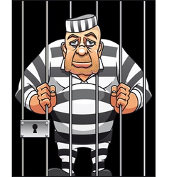 Prisoner with handcuffed hands Royalty Free Vector Image