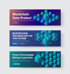 E-commerce banner horizontal set Royalty Free Vector Image