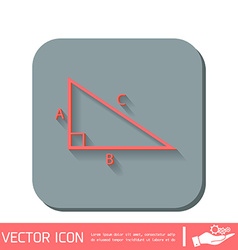 Triangle math symbol icon geometry learning math Vector Image
