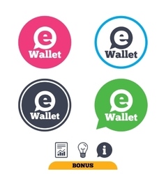 Ewallet sign icon electronic wallet symbol Vector Image