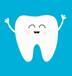 Healthy tooth icon smiling head face oral dental Vector Image