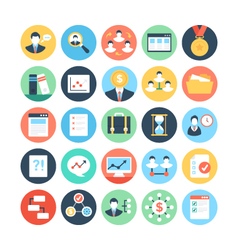 Project Management Colored Icons 3 Royalty Free Vector Image