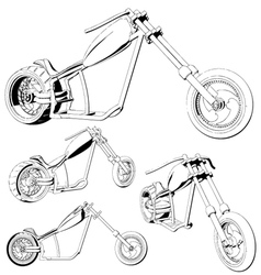 Chopper motorcycle Royalty Free Vector Image - VectorStock