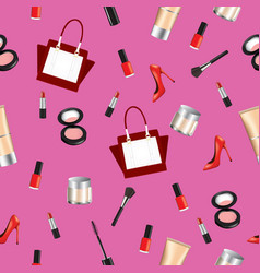 Seamless pattern cosmetics Royalty Free Vector Image