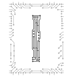 Alphabet of printed circuit boards Royalty Free Vector Image
