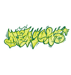 Hip hop graffiti lettering Royalty Free Vector Image