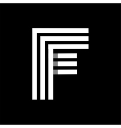 Capital letter f monogram logo emblem Royalty Free Vector