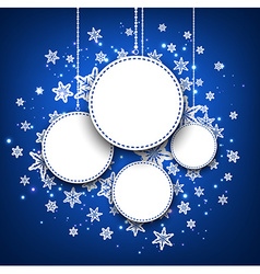 Winter round background with snowflakes Royalty Free Vector