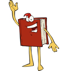 Brain Cartoon Character Waving For Greeting Vector Image