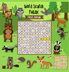 Crossword puzzle farm animals coloring version Vector Image